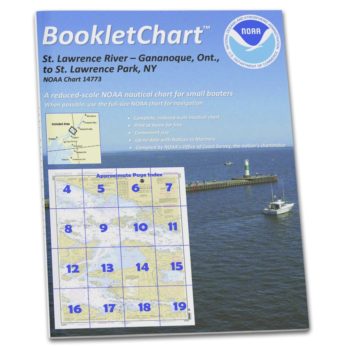 Historical NOAA BookletChart 14773: Gananoque: ONT.: to St. Lawrence ...
