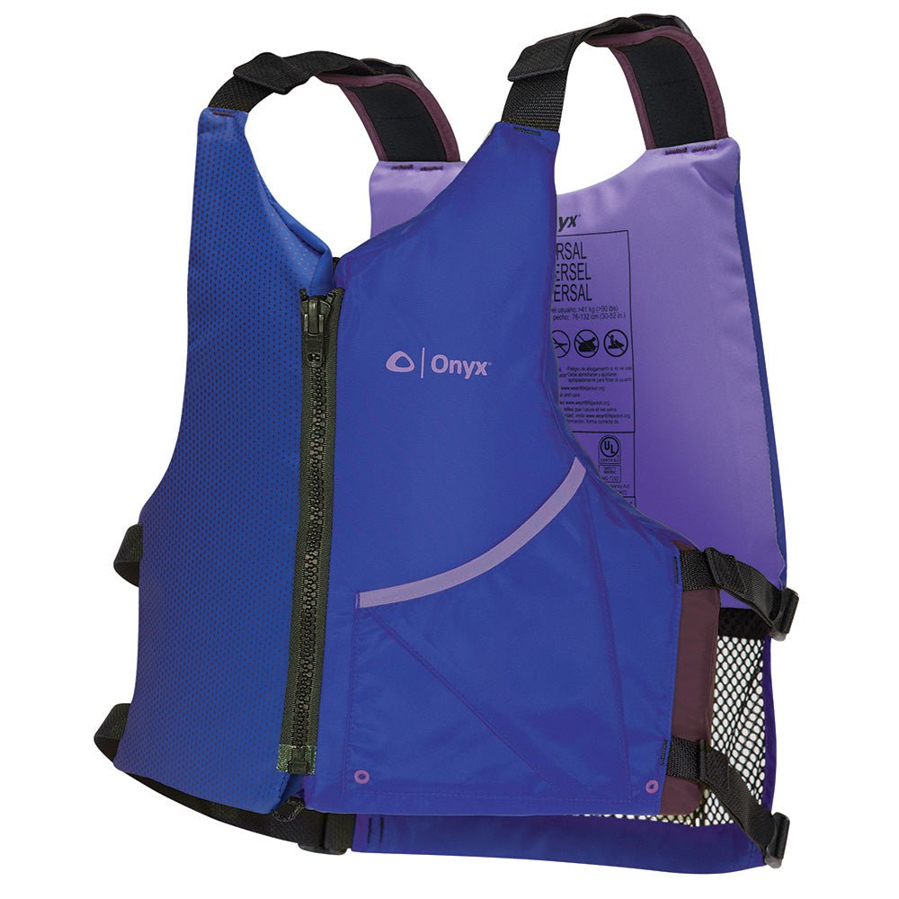 Onyx Universal Paddle PFD Life Jacket - Adult - Blue/Purple – Life Raft ...