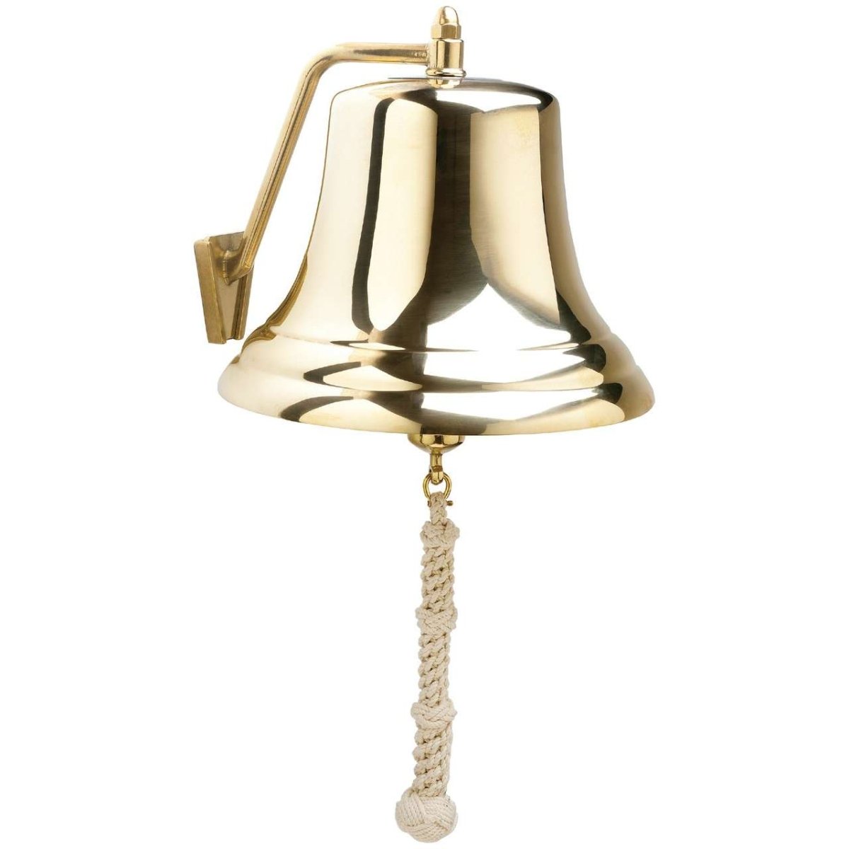 12" Brass Bell w/ White Monkey's Fist Lanyard #12000 – Life Raft ...