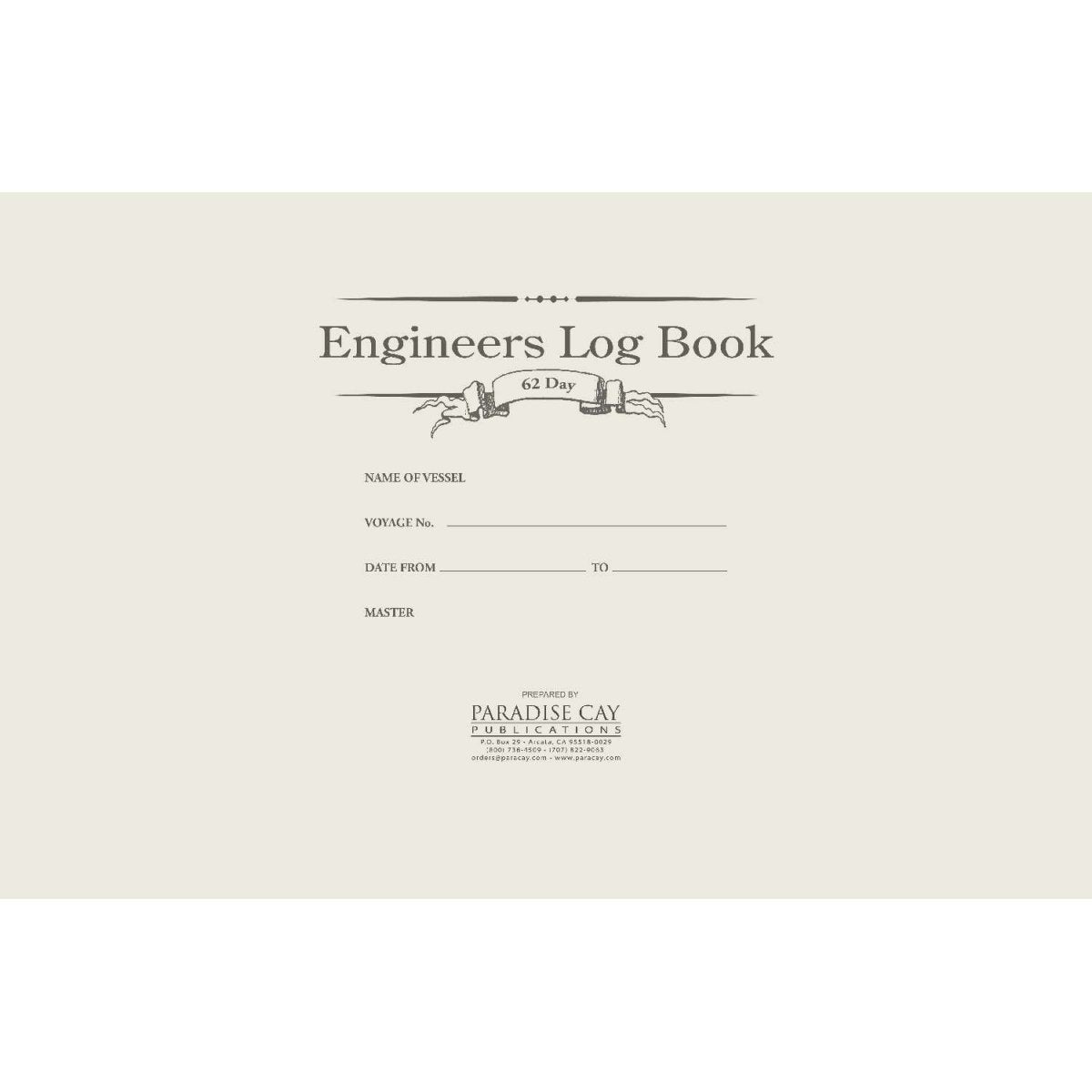 Engineers Log Book - 62 day (11x17 spiral-bound) – Life Raft Professionals