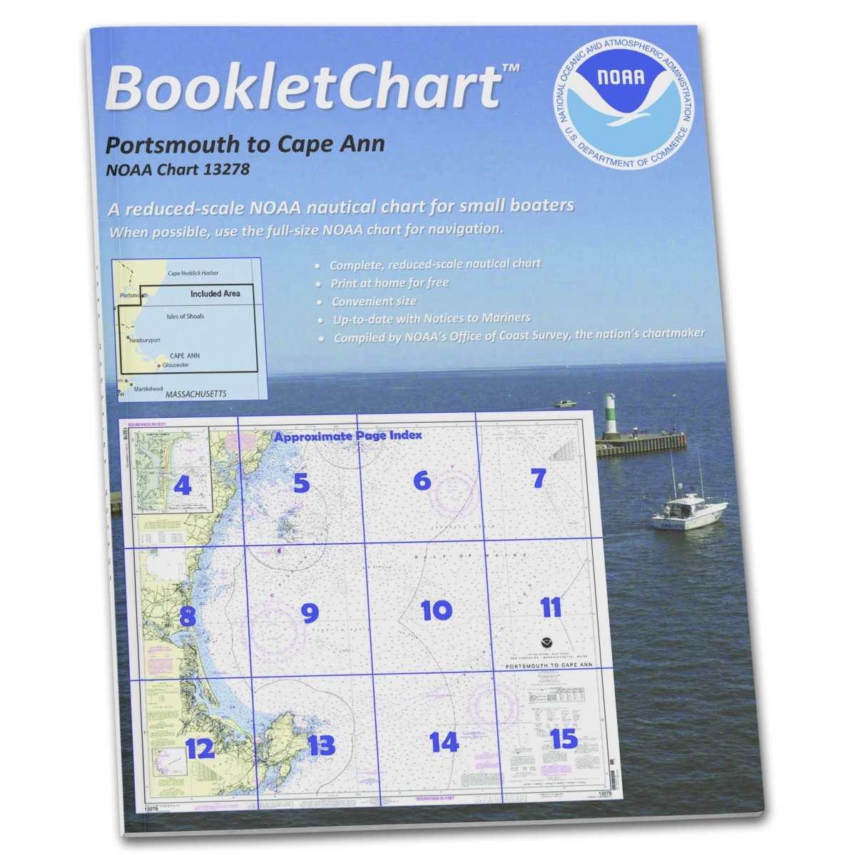 Historical NOAA BookletChart 13278: Portsmouth to Cape Ann; Hampton Ha ...