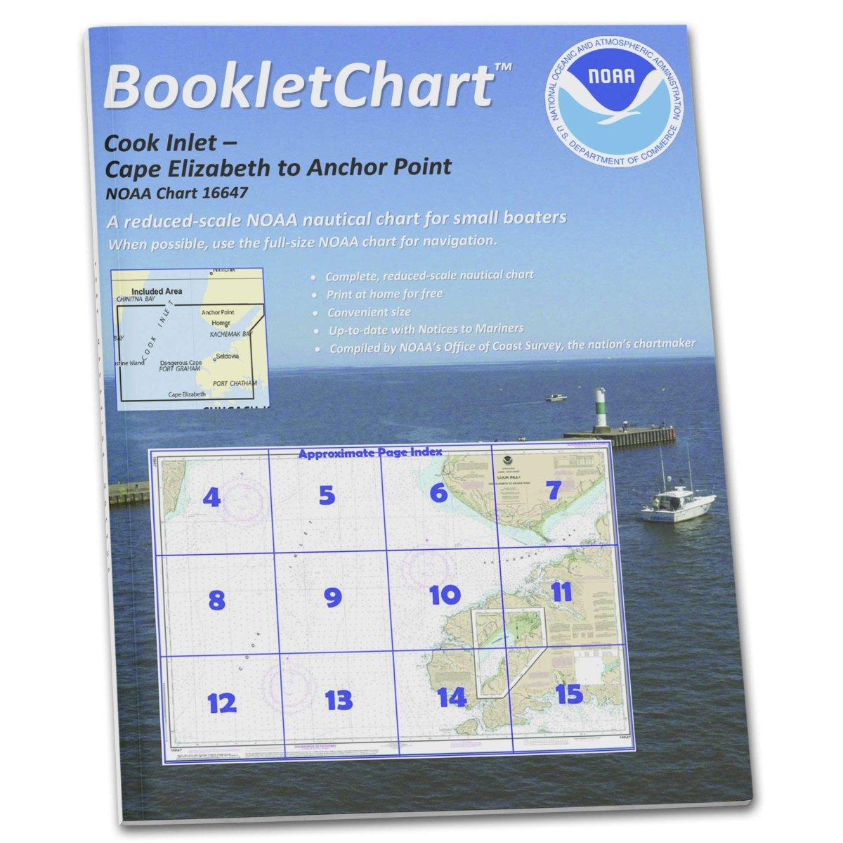 Historical NOAA BookletChart 16647: Cook Inlet-Cape Elizabeth to Anchor ...