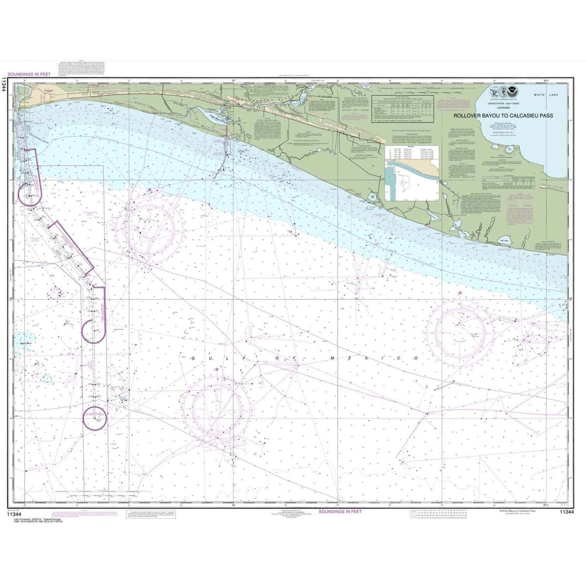 Historical NOAA Chart 11344: Rollover Bayou to Calcasieu Pass – Life ...
