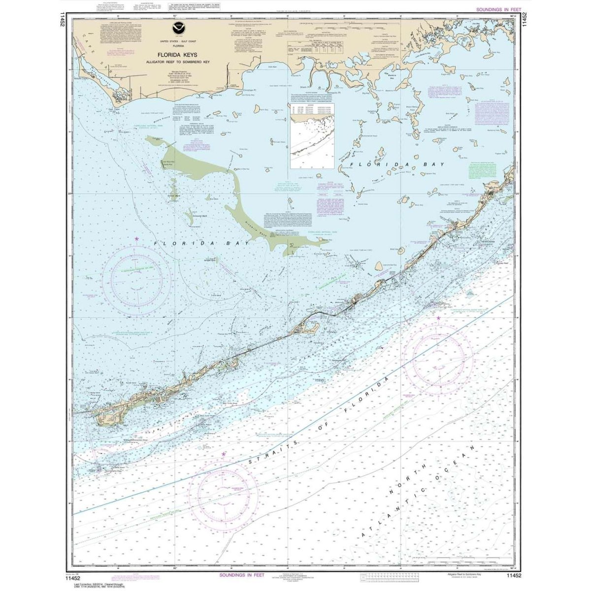 Historical NOAA Chart 11452: Intracoastal Waterway Alligator Reef to ...