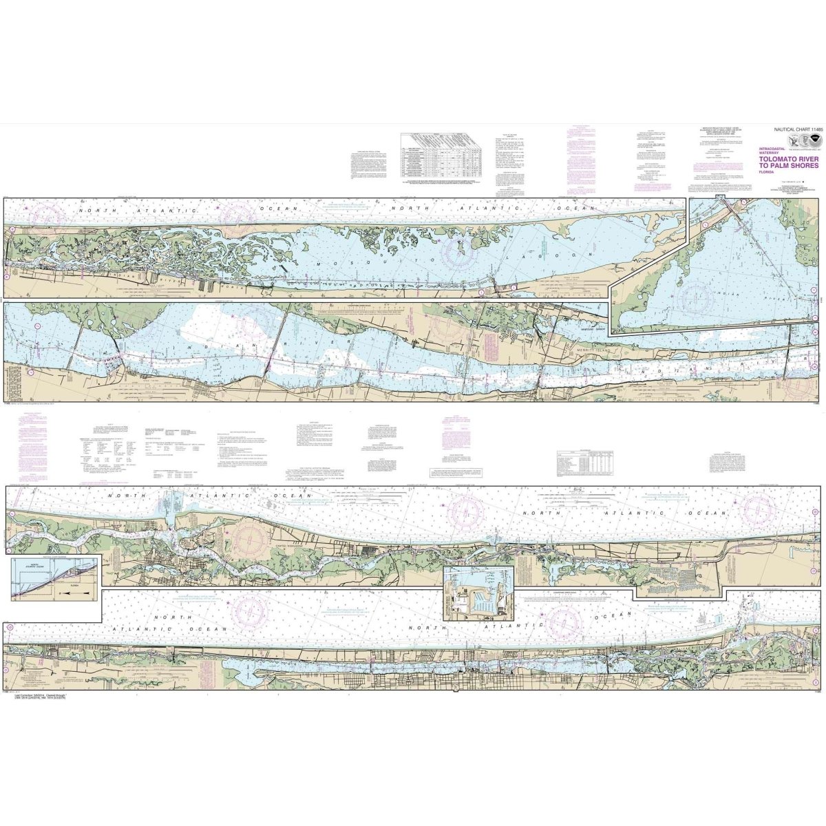 Historical NOAA Chart 11485: Intracoastal Waterway Tolomato River to ...