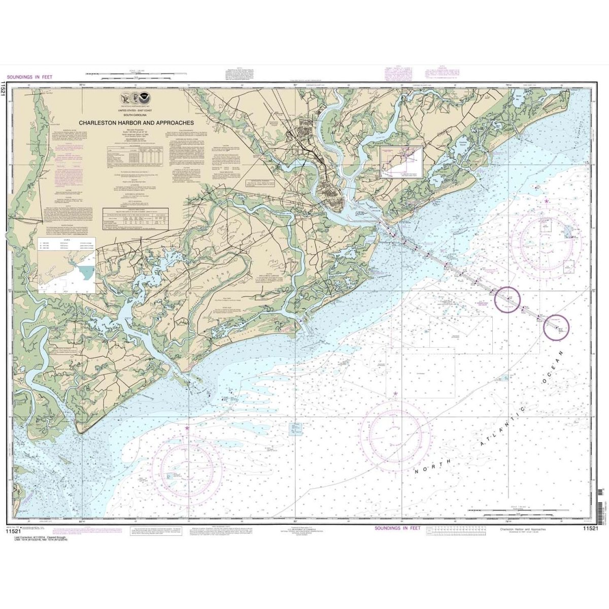 Historical NOAA Chart 11521: Charleston Harbor and Approaches – Life ...