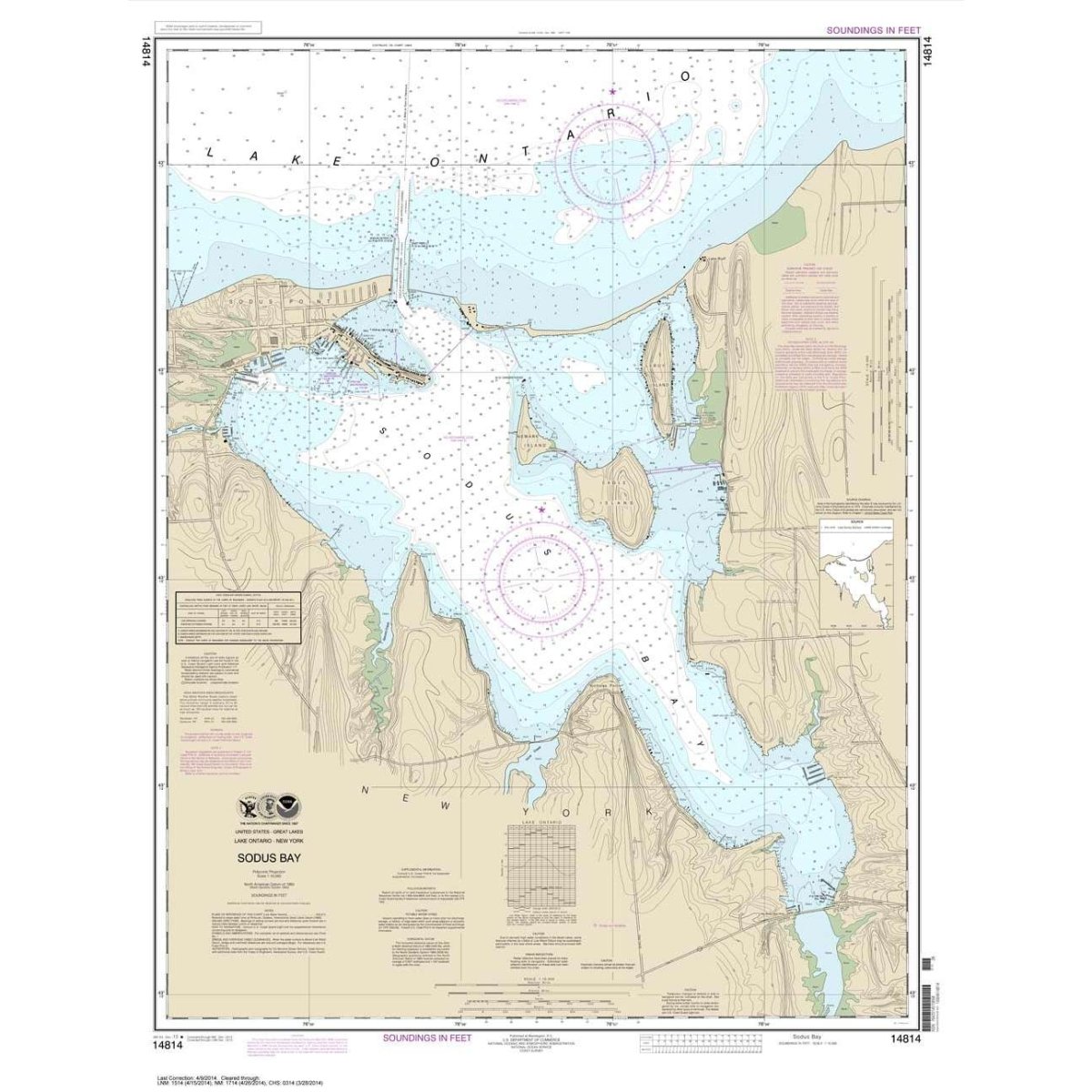 Historical NOAA Chart 14814: Sodus Bay – Life Raft Professionals