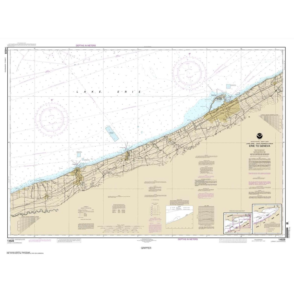 Historical NOAA Chart 14828: Erie to Geneva – Life Raft Professionals