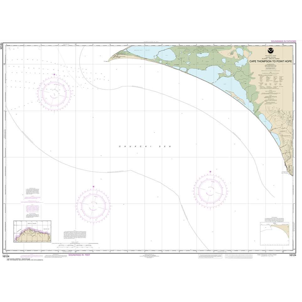 Historical NOAA Chart 16124: Cape Thompson to Point Hope – Life Raft ...