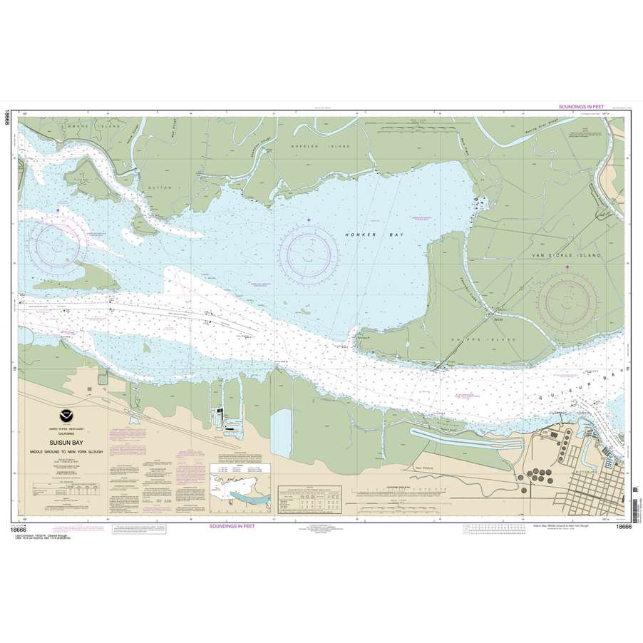 Historical NOAA Chart 18666: Suisun Bay Middle Ground to New York ...