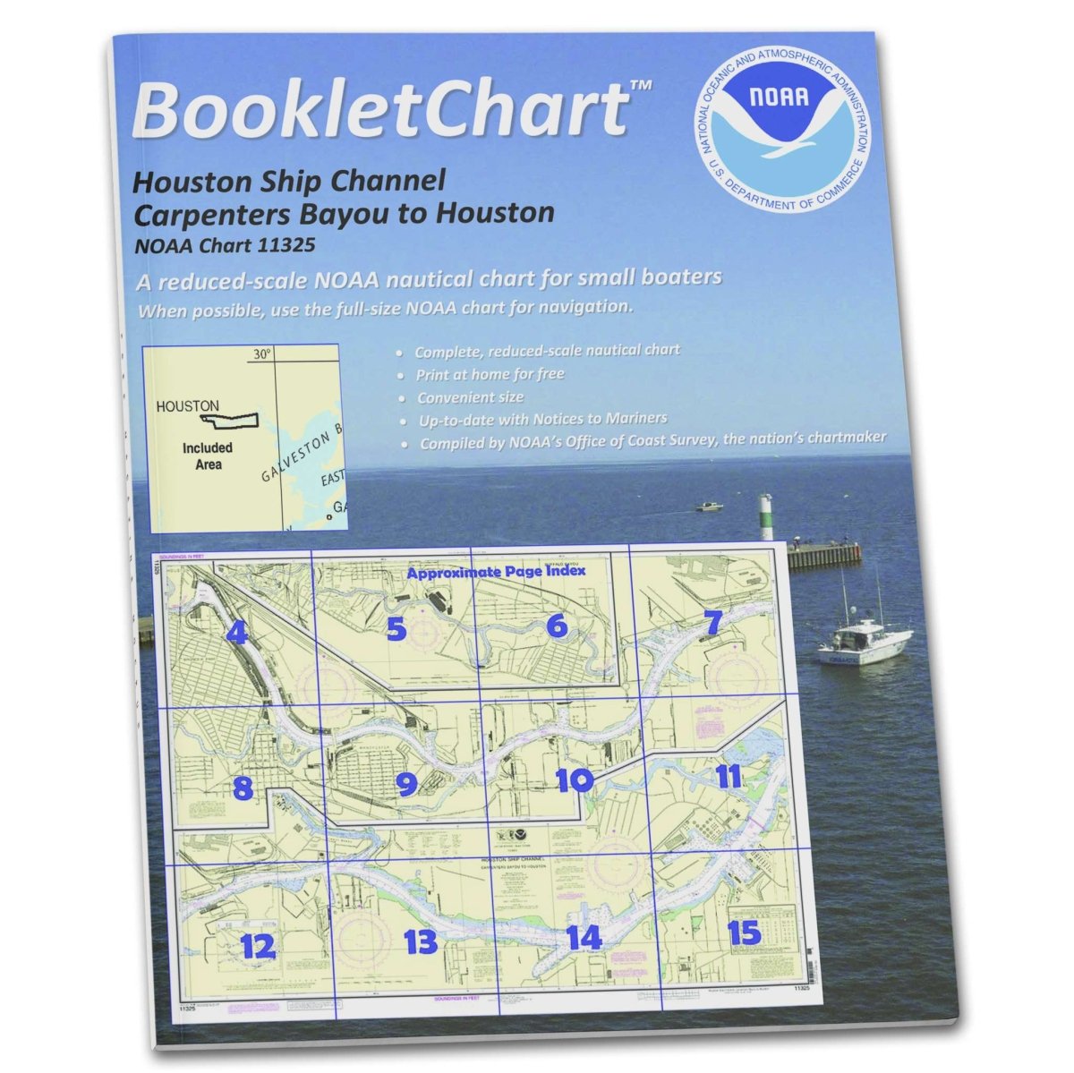 NOAA BookletChart 11325: Houston Ship Channel Carpenters Bayou to ...