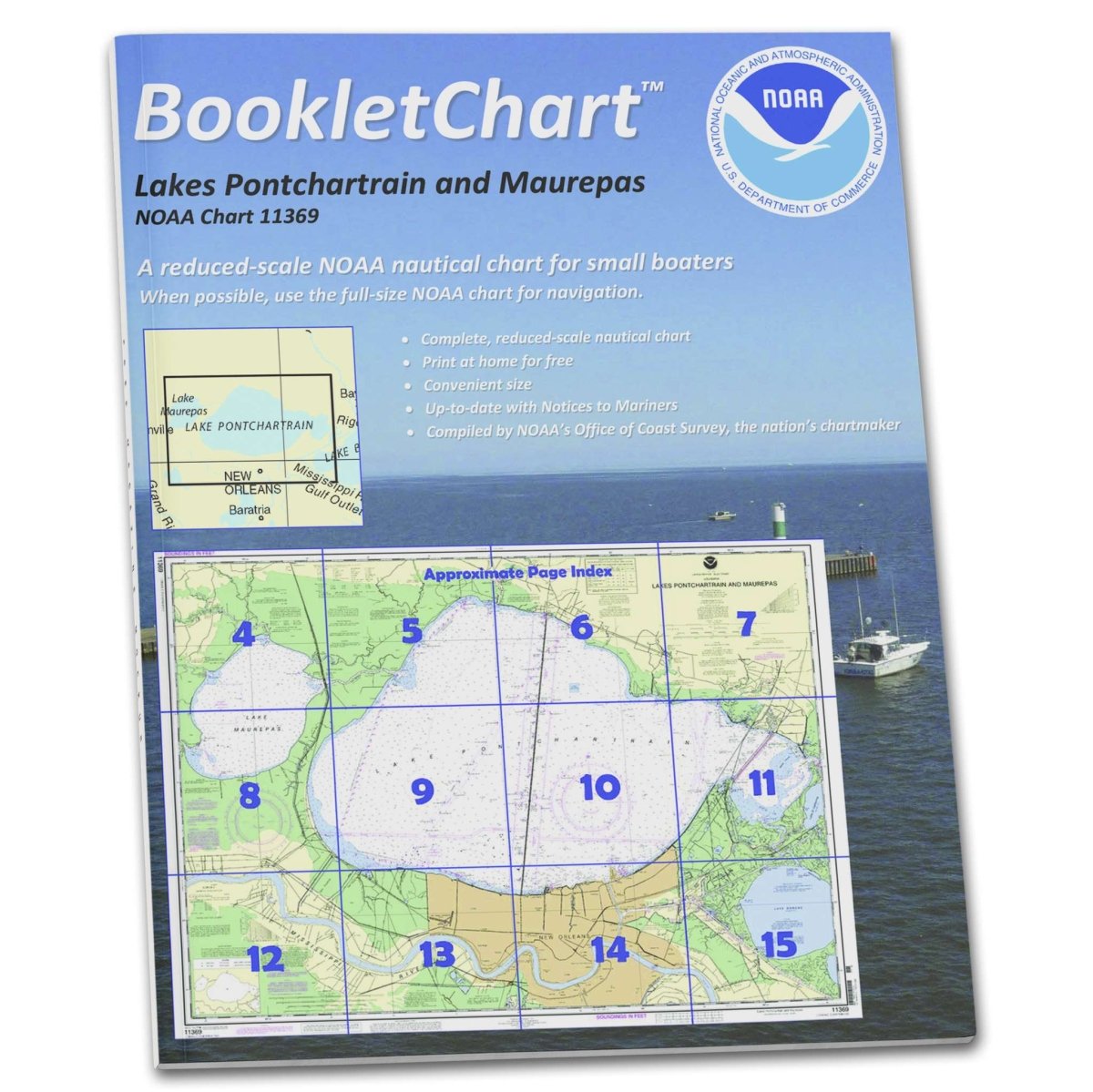 NOAA BookletChart 11369: Lakes Pontchartrain and Maurepas – Life Raft ...