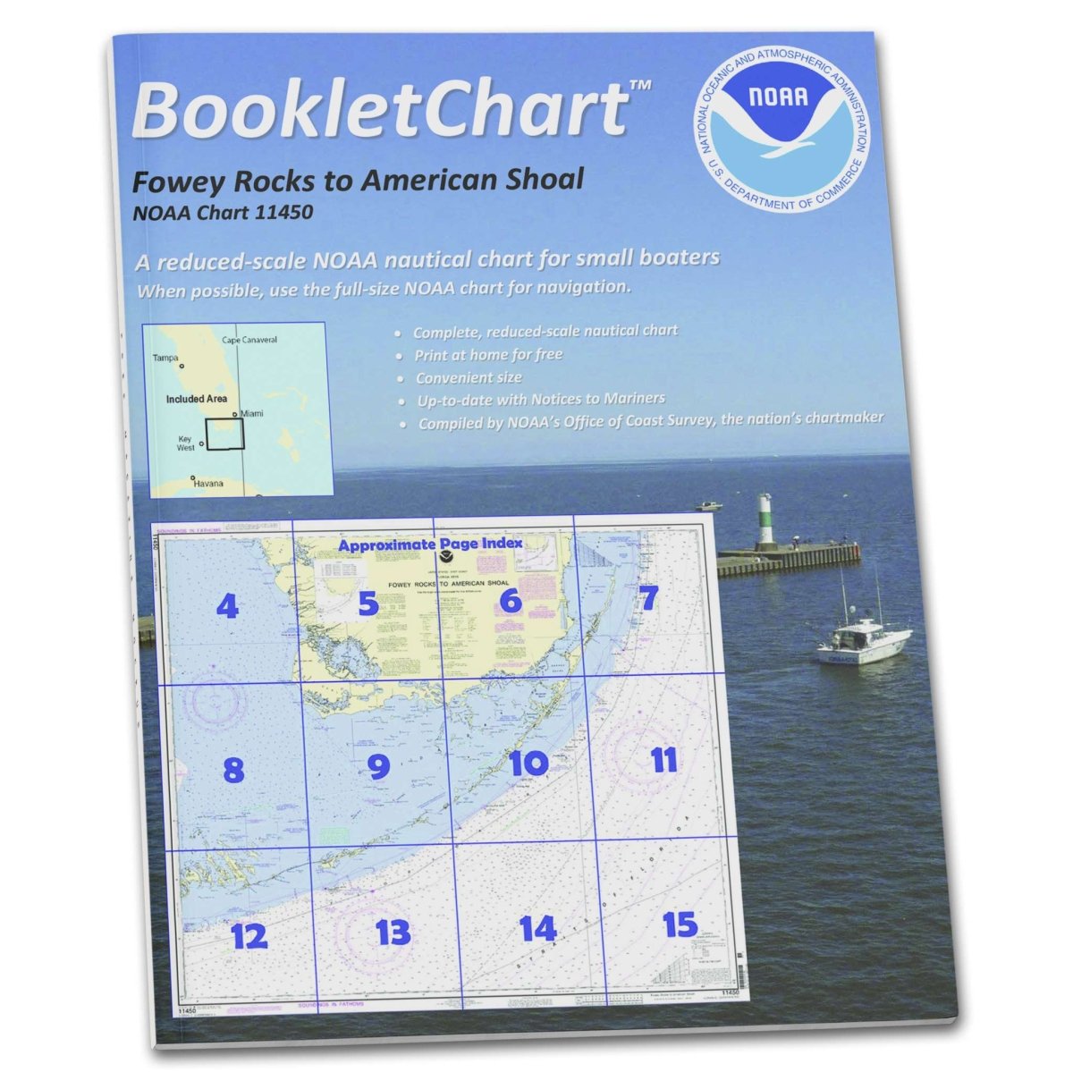 NOAA BookletChart 11450: Fowey Rocks to American Shoal – Life Raft ...