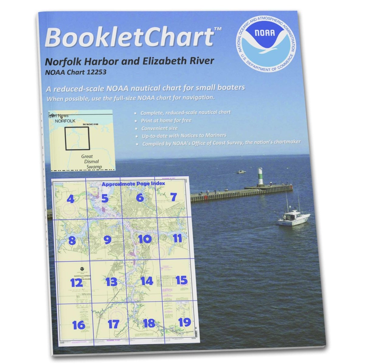 NOAA BookletChart 12253: Norfolk Harbor and Elizabeth River – Life Raft ...