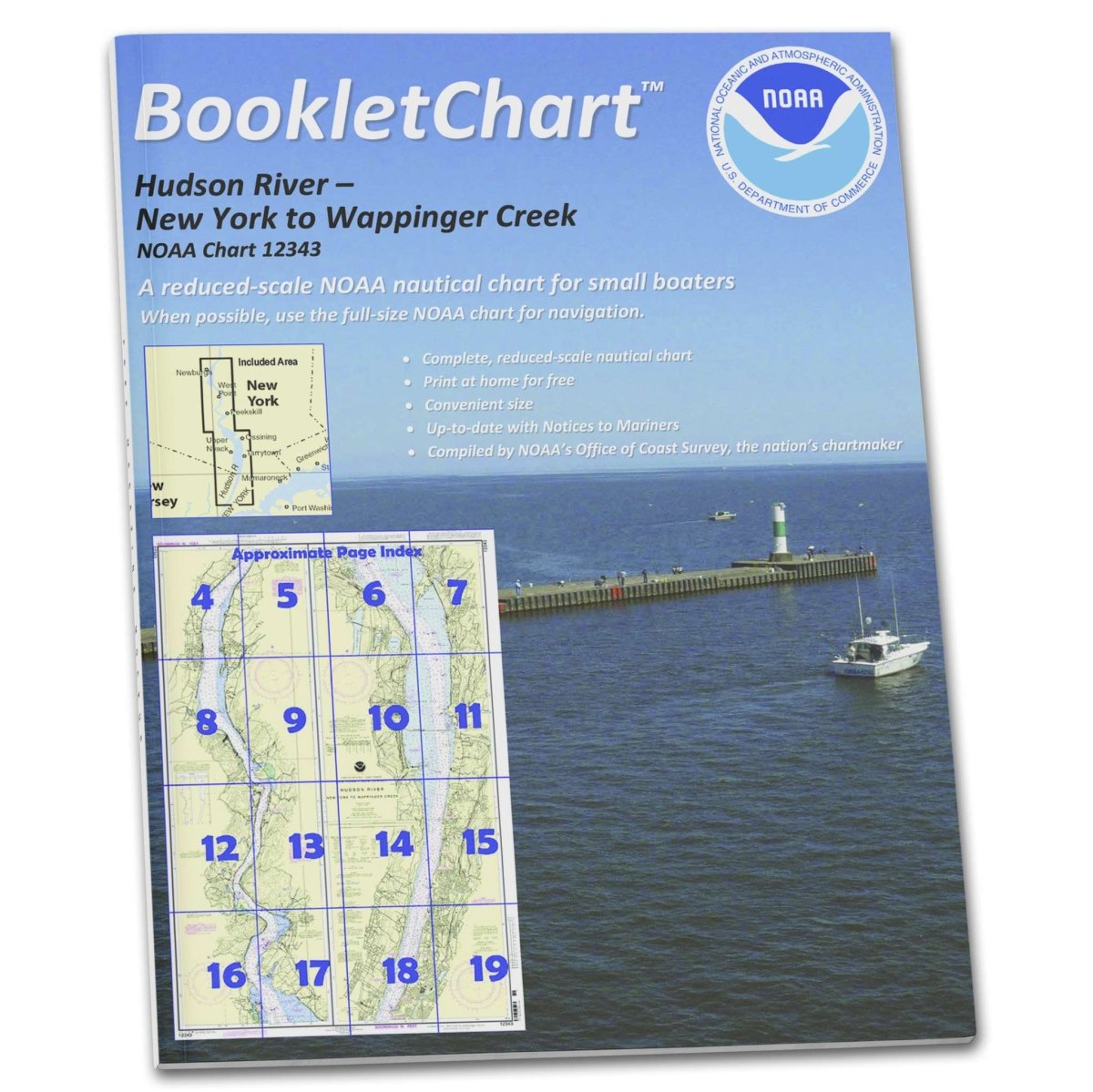 NOAA BookletChart 12343: Hudson River New York to Wappinger Creek ...
