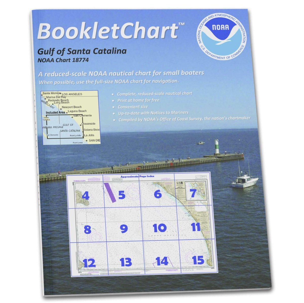 NOAA BookletChart 18774: Gulf of Santa Catalina; Delmar Boat Basin-Camp ...
