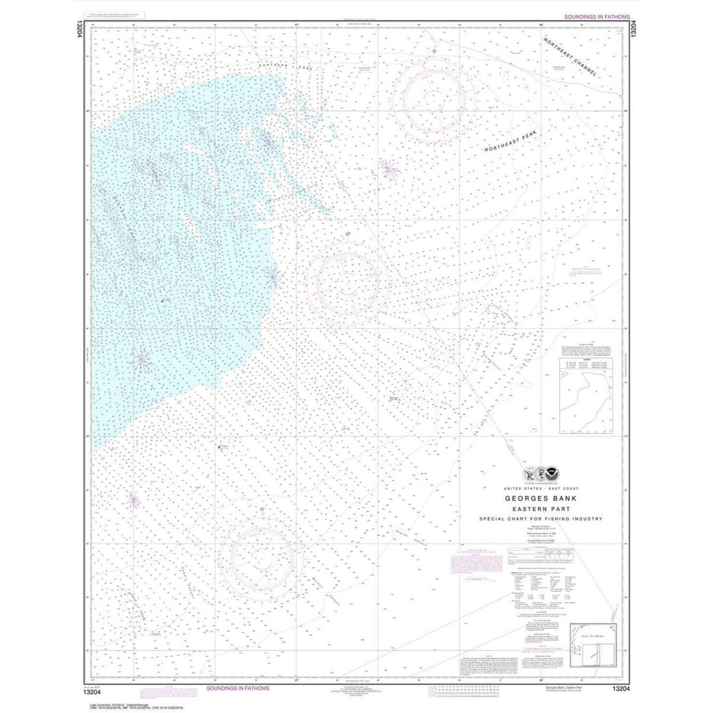 NOAA Chart 13204: Georges Bank Eastern part – Life Raft Professionals