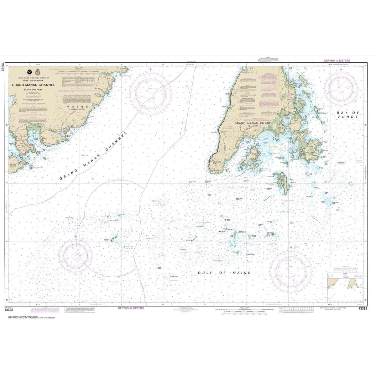 NOAA Chart 13392: Grand Manan Channel Southern Part – Life Raft ...