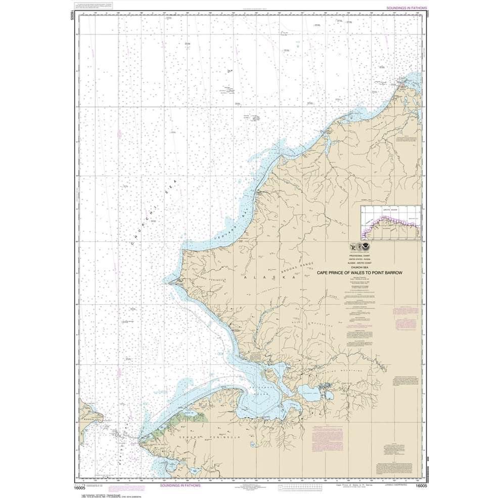 NOAA Chart 16005: Cape Prince of Wales to Pt. Barrow – Life Raft ...