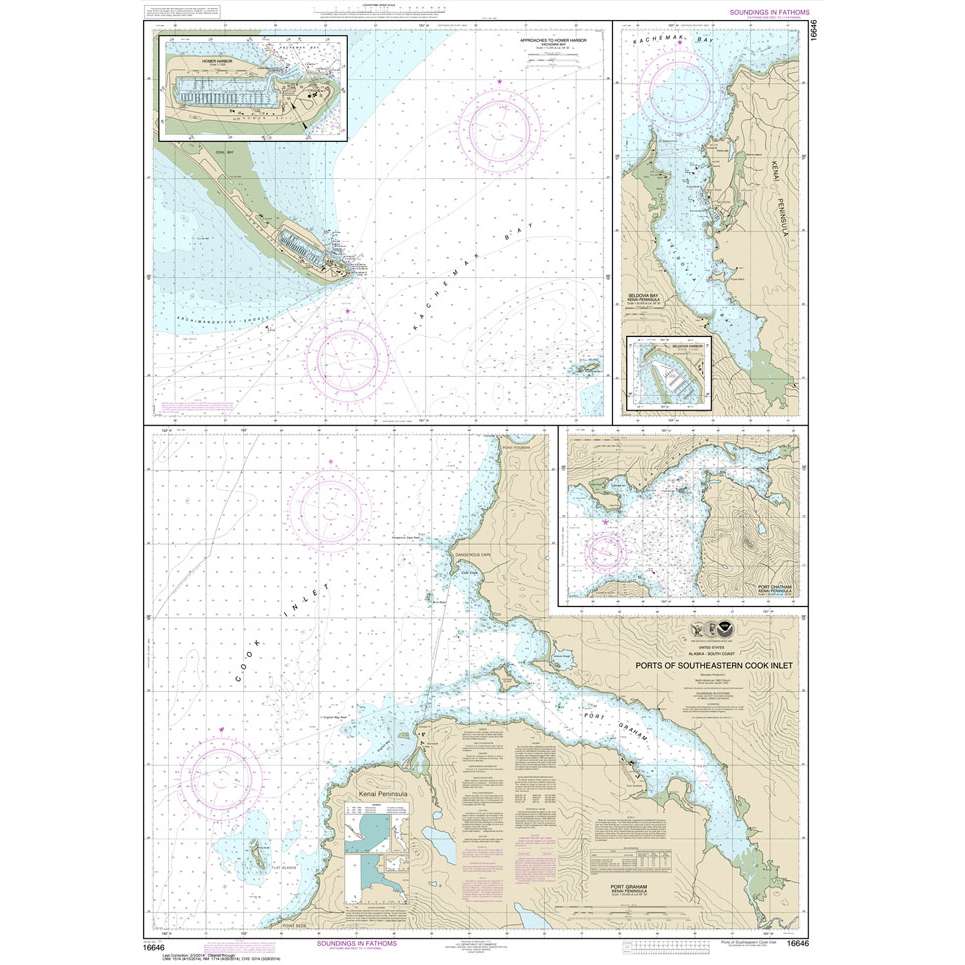 NOAA Chart 16646: Ports of Southeastern Cook Inlet Port Chatham;Port ...