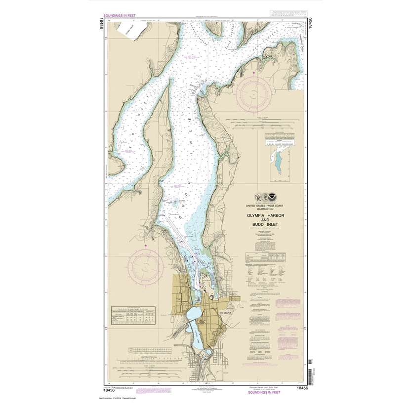 NOAA Chart 18456: Olympia Harbor and Budd Inlet – Life Raft Professionals