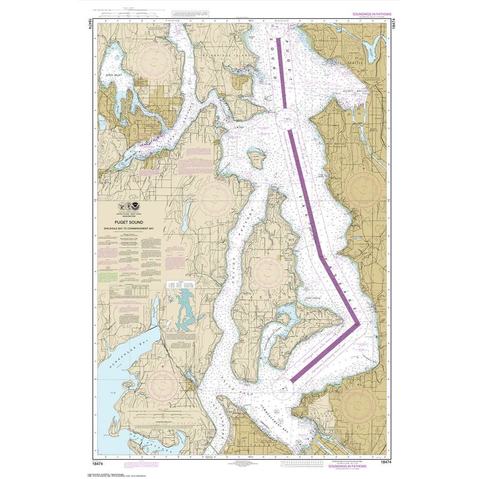 NOAA Chart 18474: Puget Sound-Shilshole Bay to Commencement Bay – Life ...