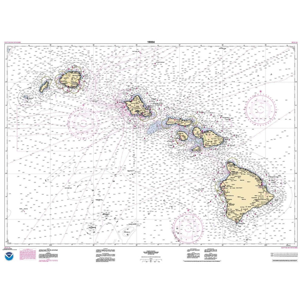 NOAA Chart 19004: Hawai'ian Islands – Life Raft Professionals