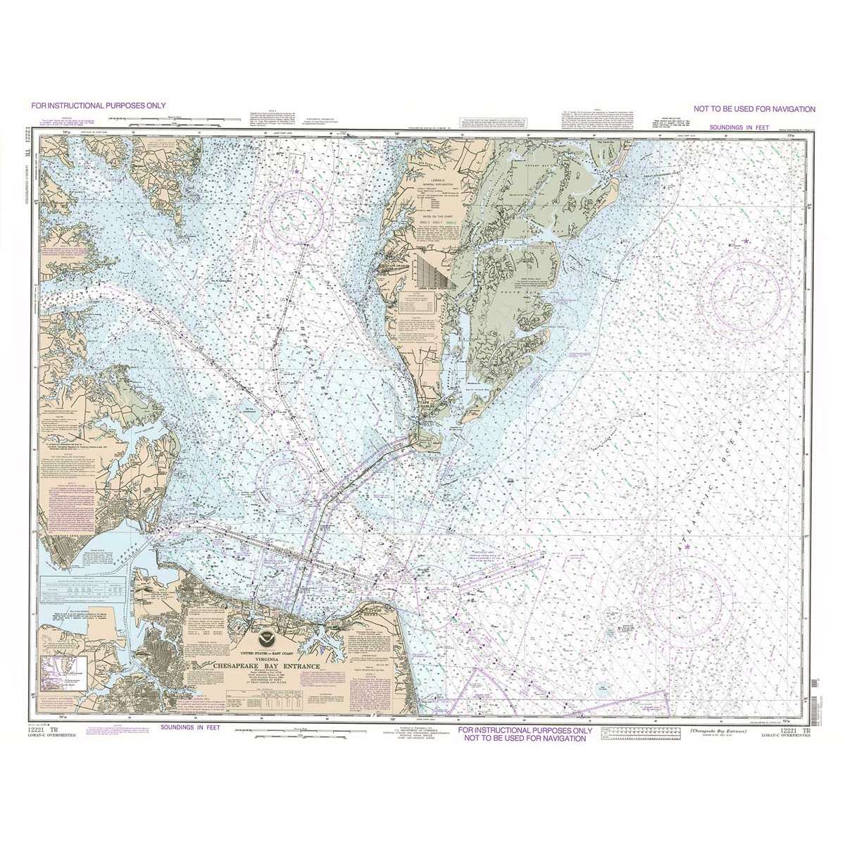 NOAA Training Chart 12221 TR: Chesapeake Bay Entrance (3 Pack) – Life ...