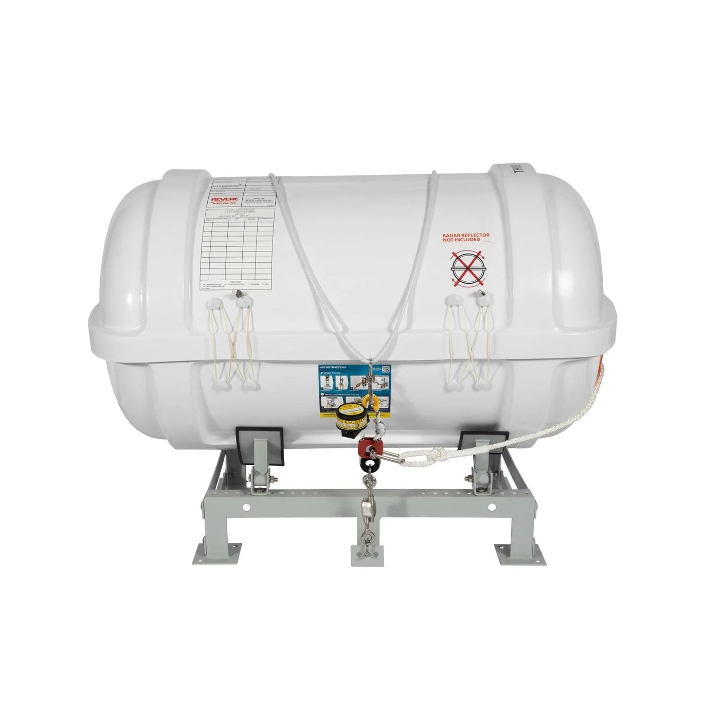 Revere 6-25 Person B-Pack , USCG/SOLAS Approved Round Container Life ...